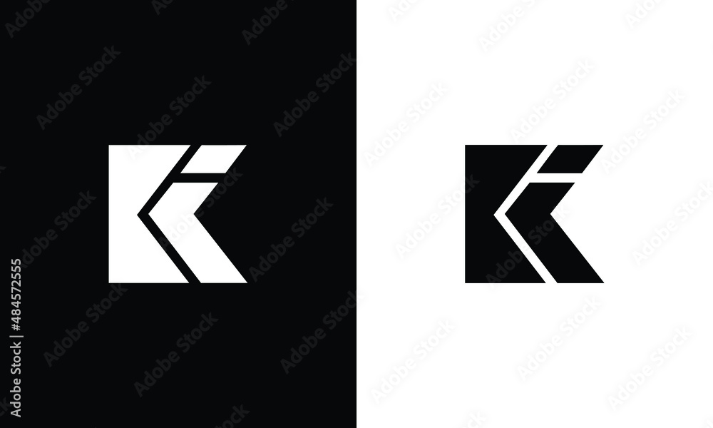 KI company logo design. Monogram logo. Letters K and I. Stock Vector ...