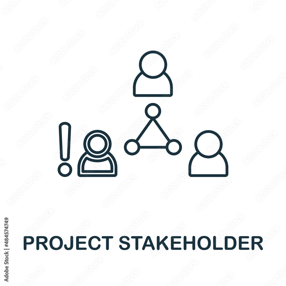Project Stakeholder icon. Line element from project development ...
