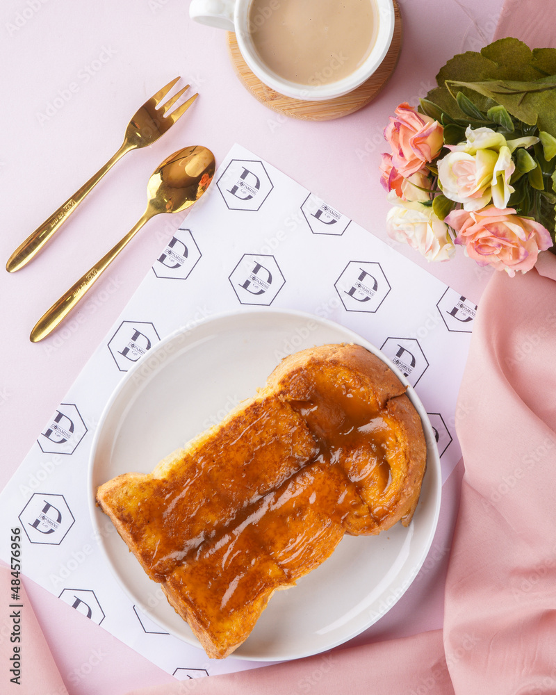 roti bakar is usually prepared as a sandwich of grilled white bread ...