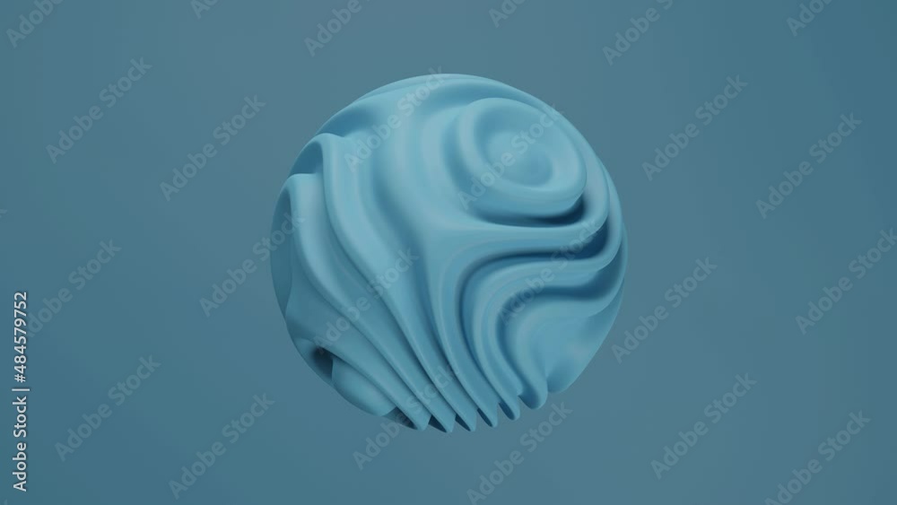 Loop 3d animation of continuous movement of bends, wavy relief on a ...