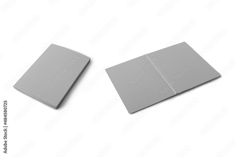 Empty blank Passport Mock up isolated on white background.3d rendering ...