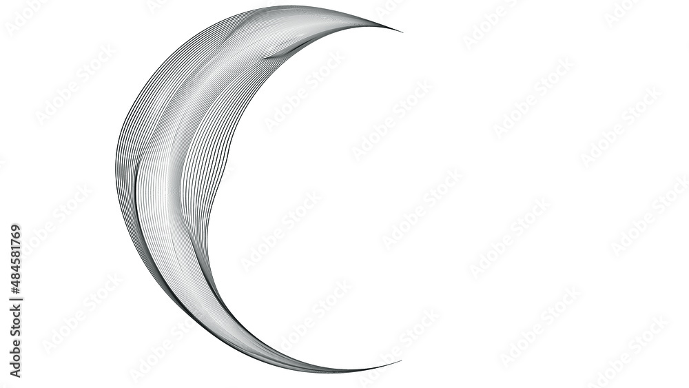 Lines in Semi Circle Form .Lunar phases. Vector Illustration ...