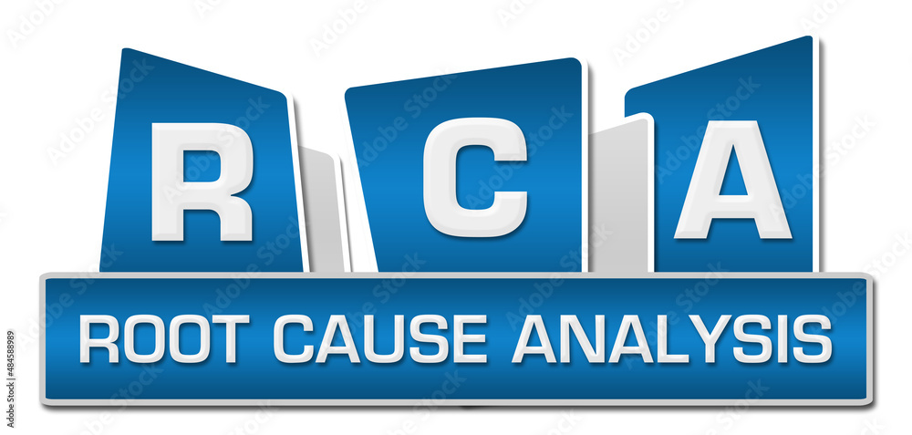RCA - Root Cause Analysis Blue Rounded Squares On Top Stock ...