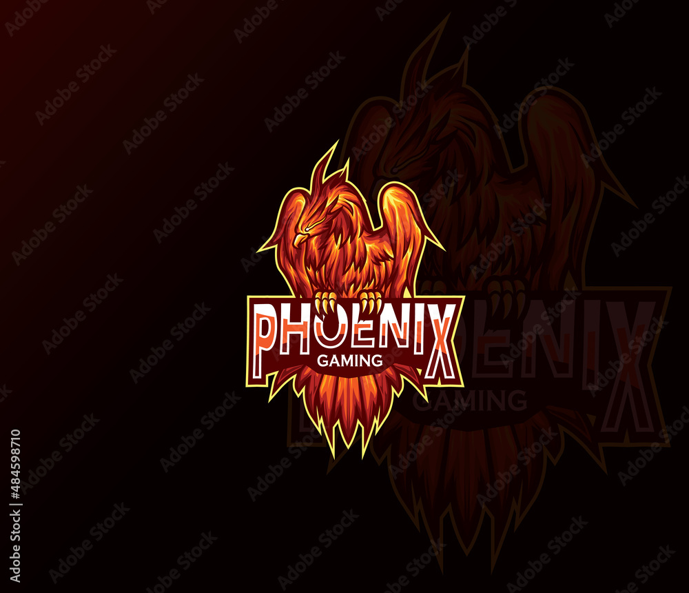 phoenix logo mascot vector. phoenix charter logo for e-Sports team ...
