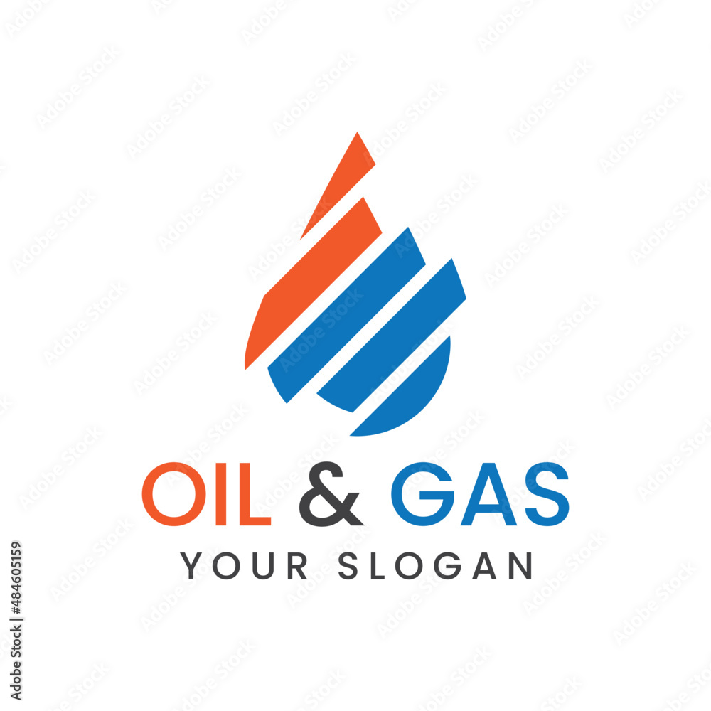 abstract oil and gas logo design Stock Vector | Adobe Stock