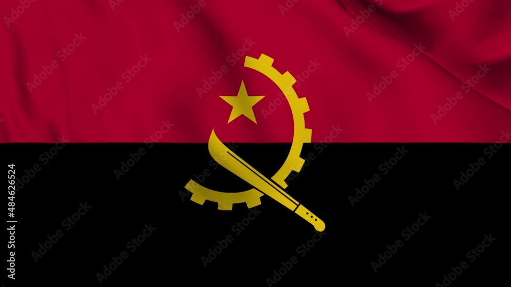 Angola flag waving looping footage Full 4K (3840 x 2160) Realistic ...