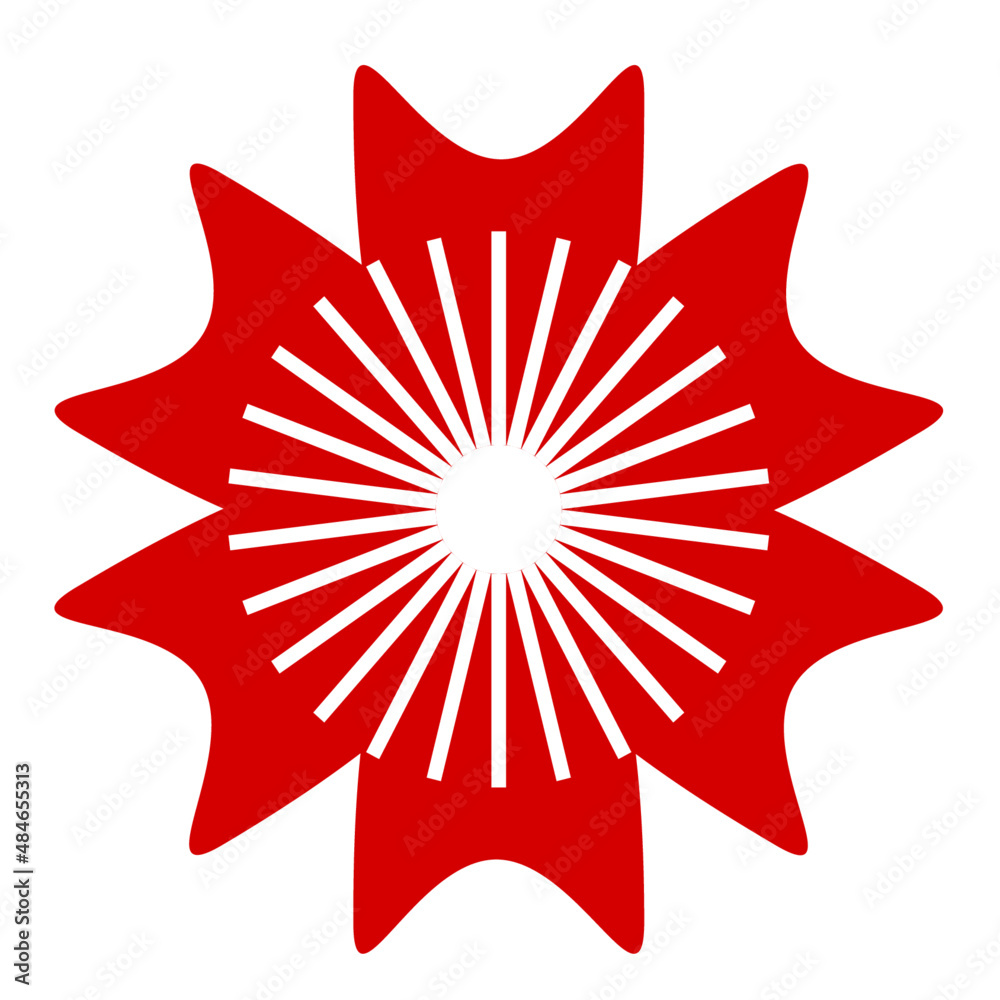 red flower Stock Vector | Adobe Stock