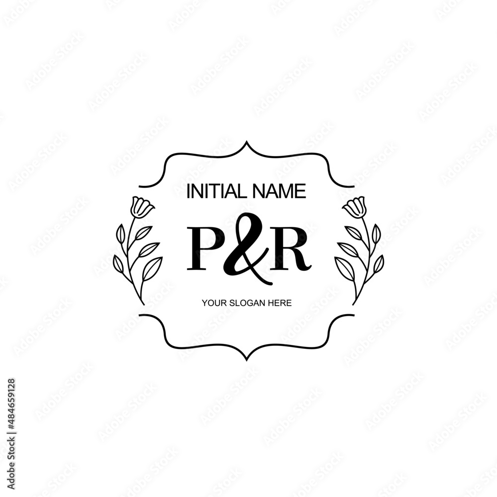 PR Beautiful elegant logos or wedding monograms collection Stock Vector ...