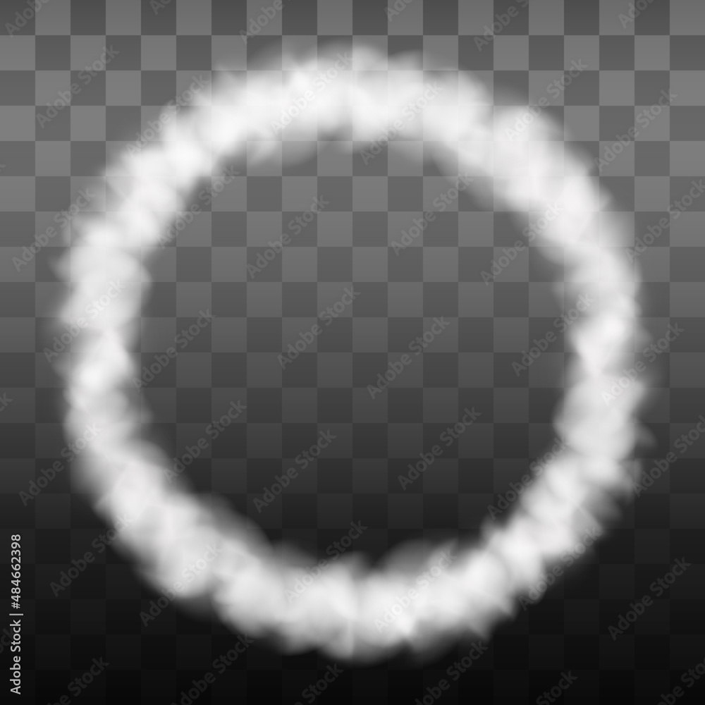 White fog texture isolated on transparent background. Steam special ...