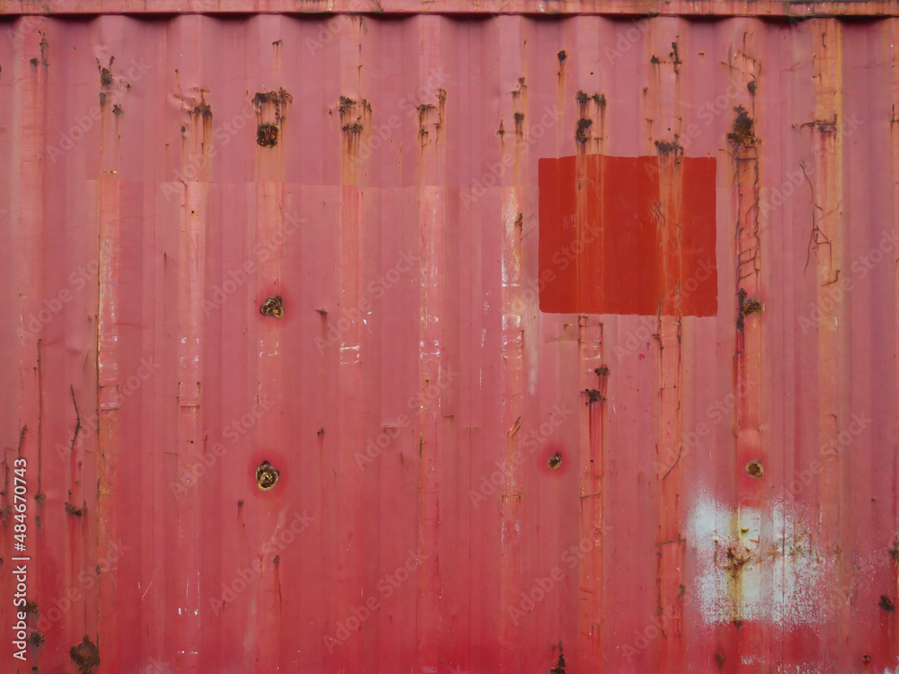 Rusty metal texture of reddish container. Rust old zinc wall texture ...