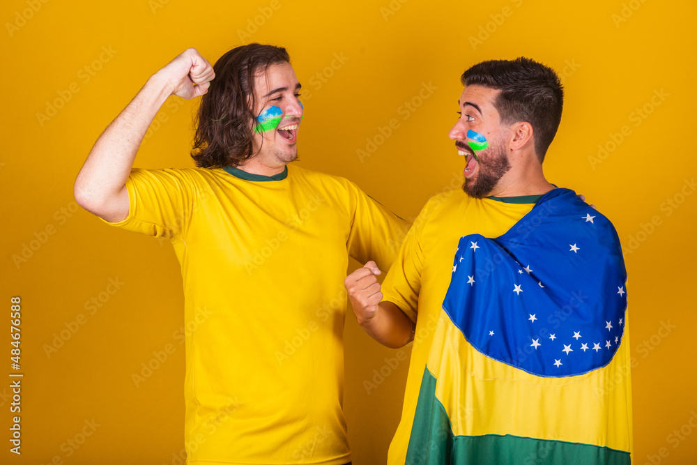 Brazilian friends, Latin Americans, diversity, cheering for Brazil, in ...