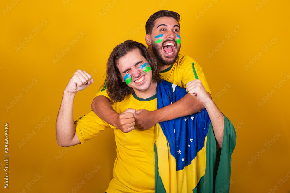 Brazilian friends, Latin Americans, diversity, cheering for Brazil, in ...