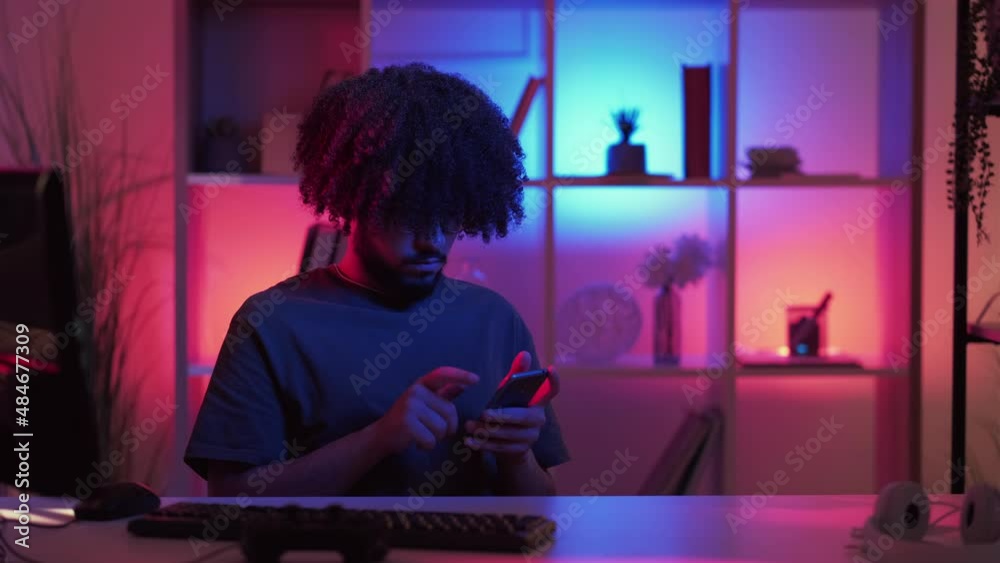 Game failure. Hipster man. Mobile entertainment. Angry guy playing on ...