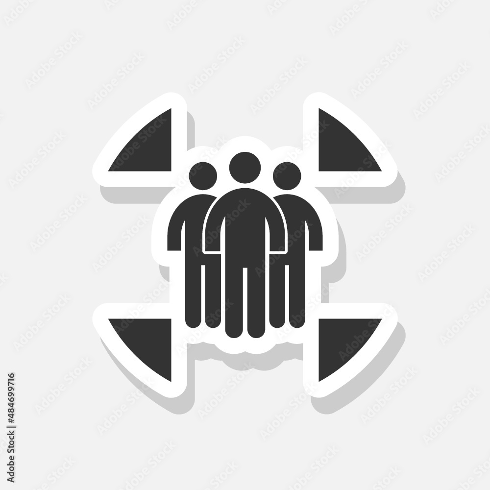 Assembly Point Symbol Sign sticker isolated on white background Stock ...