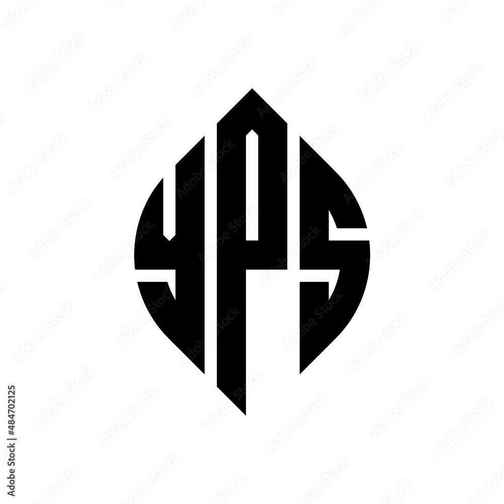 YPS circle letter logo design with circle and ellipse shape. YPS ...