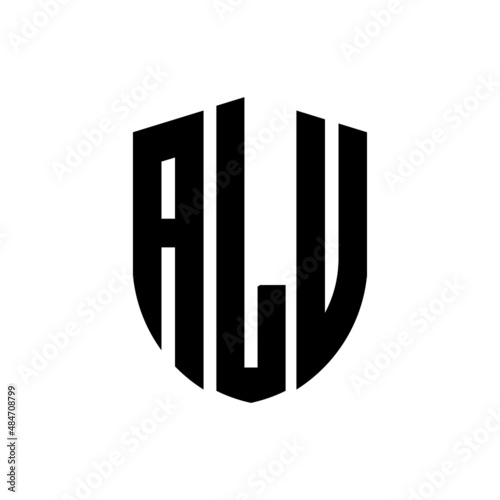 ALV letter logo design. ALV modern letter logo with black background ...
