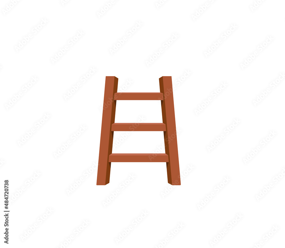 Step Ladder vector isolated icon. Ladder emoji illustration. Ladder ...