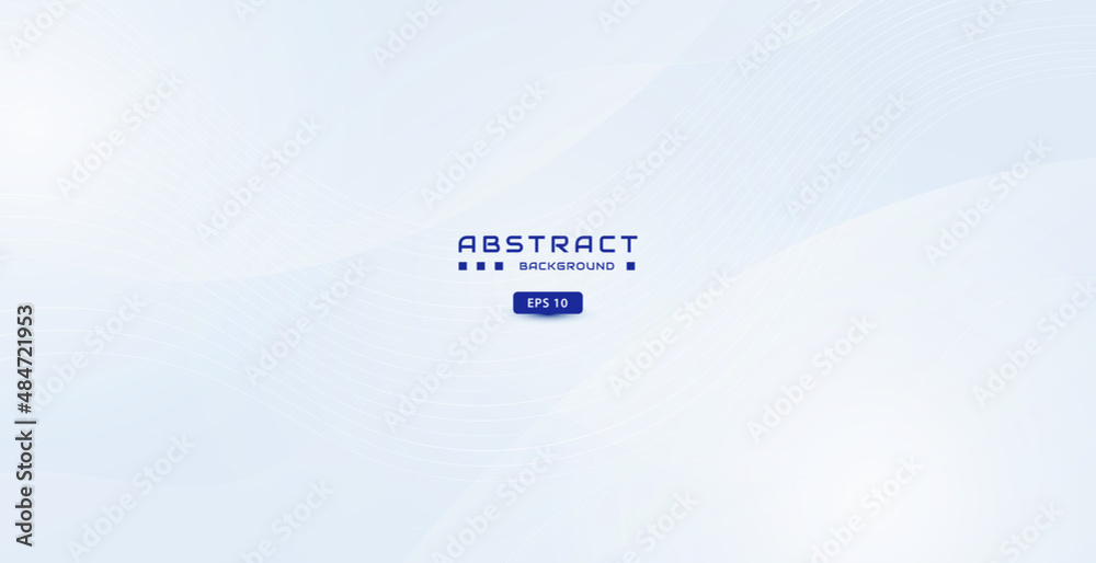 Abstract white background with wave round overlay, minimal grey ...