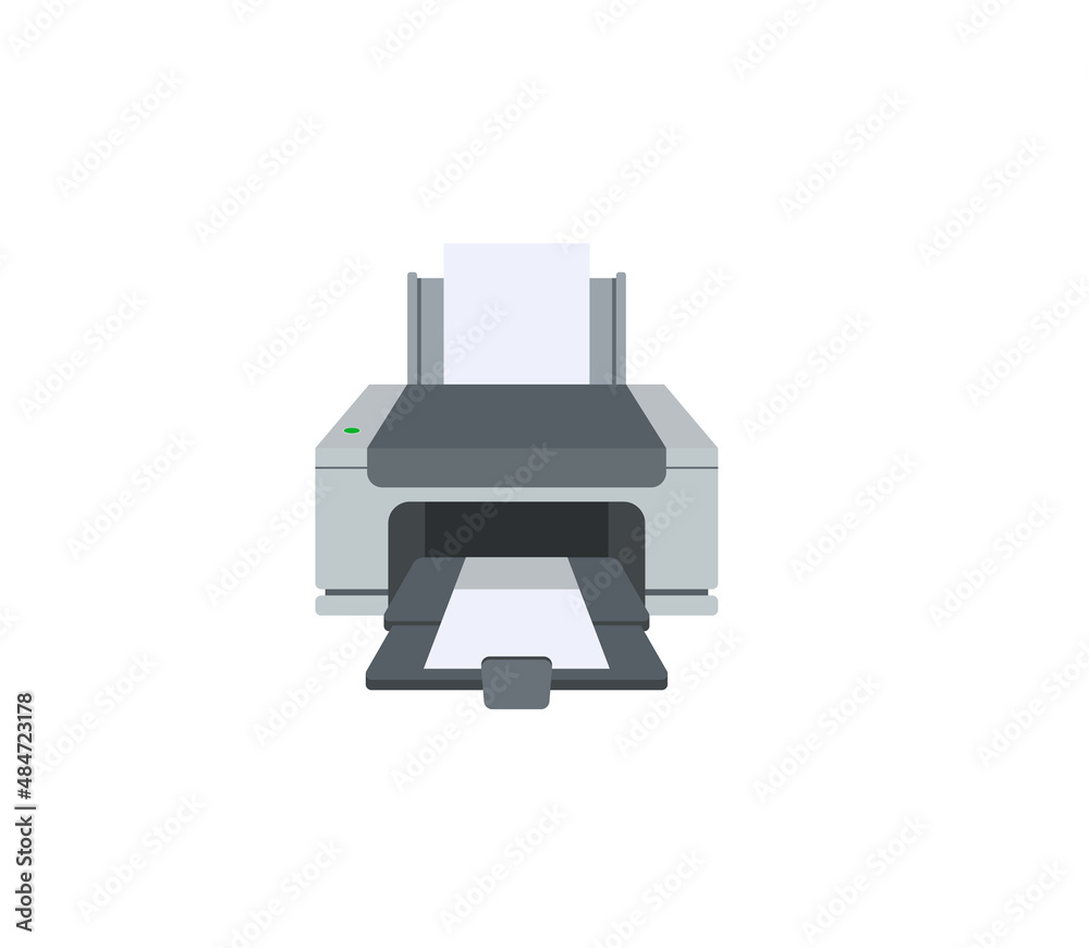 Printer vector isolated icon. Emoji illustration. Printer vector ...