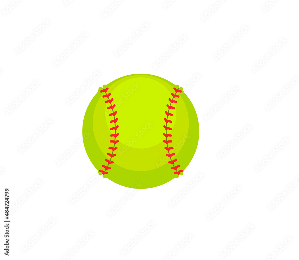 Softball vector isolated icon. Softball emoji illustration. Softball ...