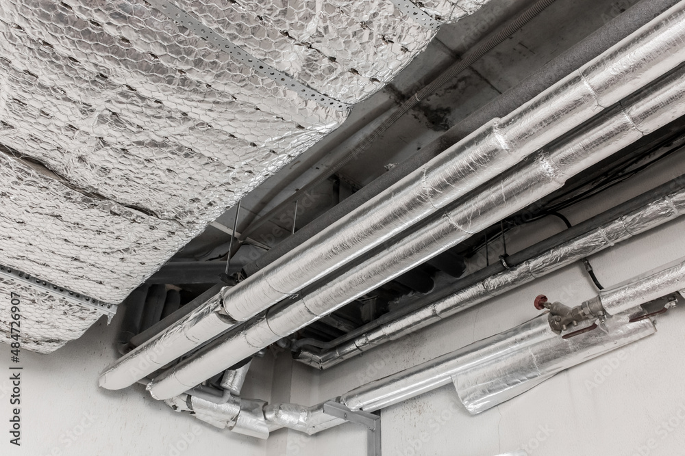 Ventilation air conditioning system in thermal insulation material duct ...