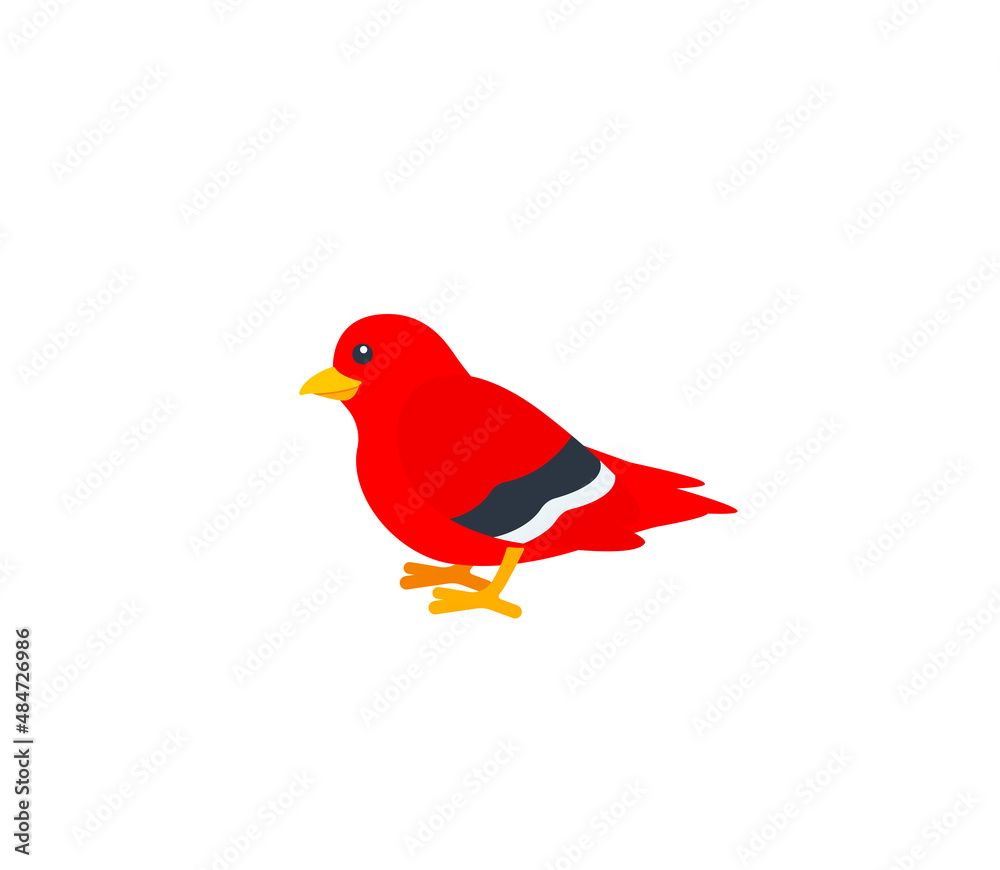 Bird vector isolated icon. Emoji illustration. Bird vector emoticon ...