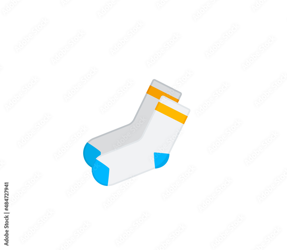 Socks vector isolated icon. Emoji illustration. Socks vector emoticon ...