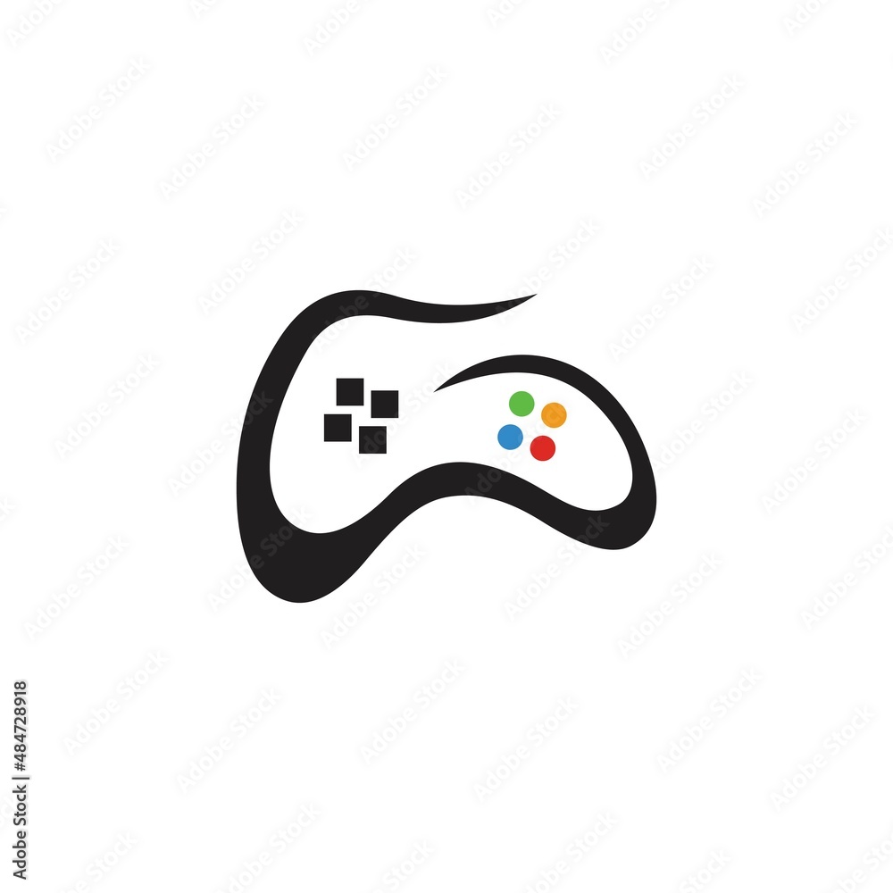 Joystick Game Logo Concept Template Design Vector. Game Planet logo ...