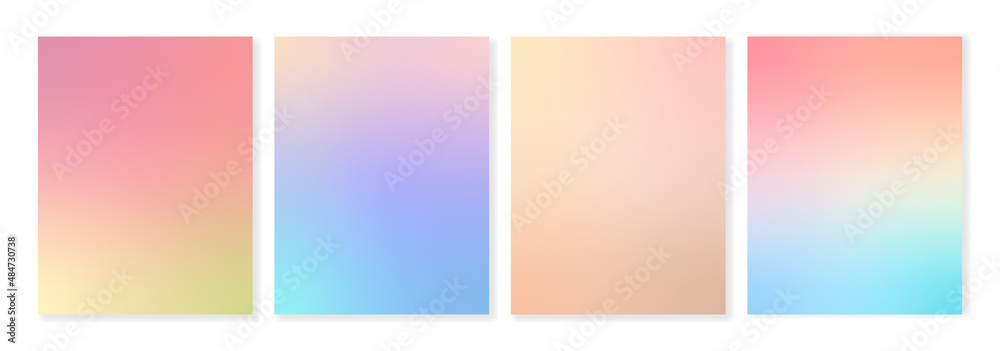 Set of gradient backgrounds with smooth transitions. For covers ...