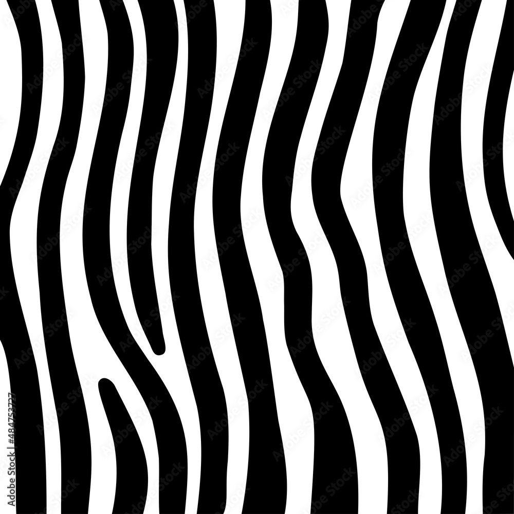 Vector illustration of seamless zebra pattern. black and white zebra ...