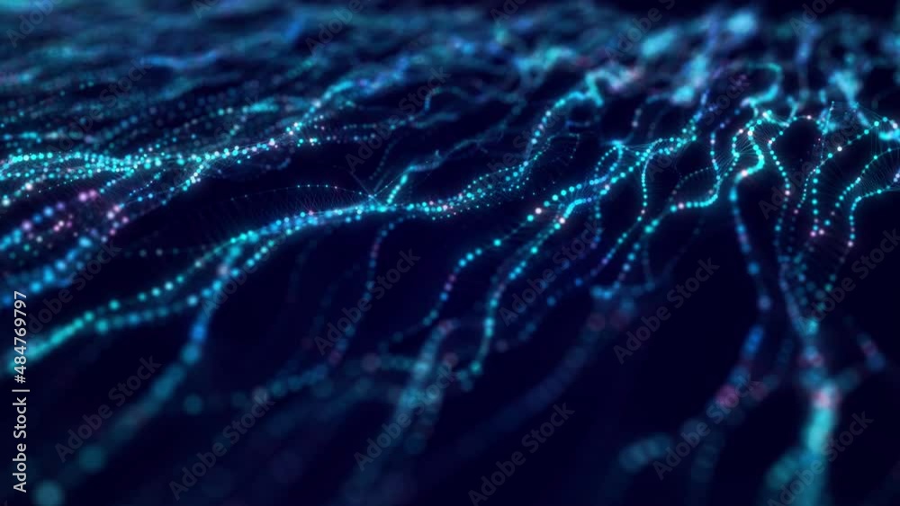 Digital blue DNA texture. Molecular background. Network connecting dots ...