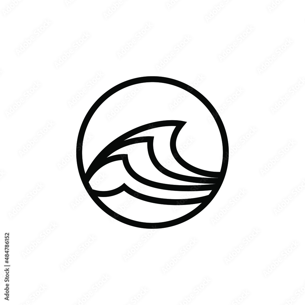 Wave Logo Design Vector. Water Logo Concept Stock Vector | Adobe Stock