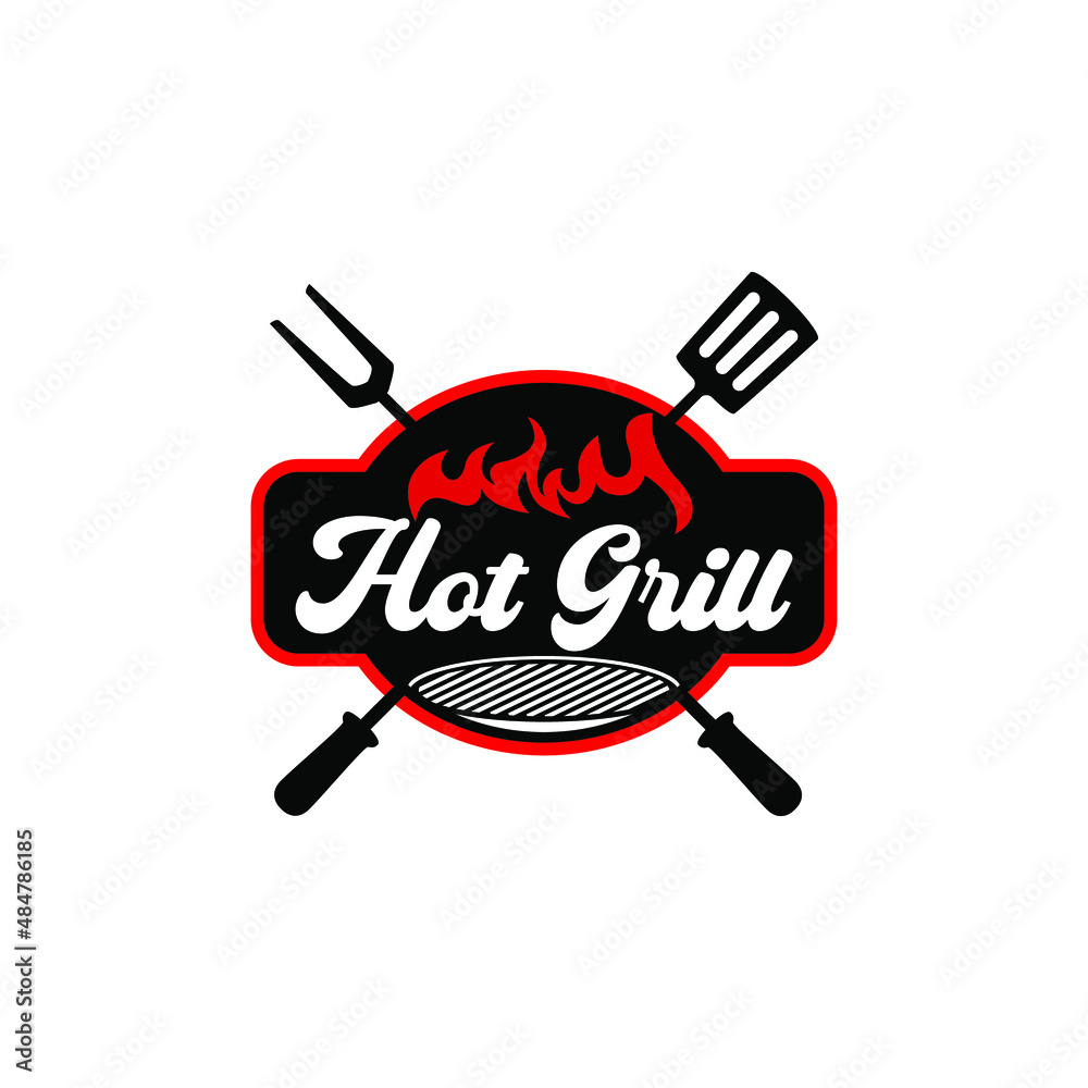 Grill Logo Design Vector. All You Can Eat Restaurant Business Logo ...