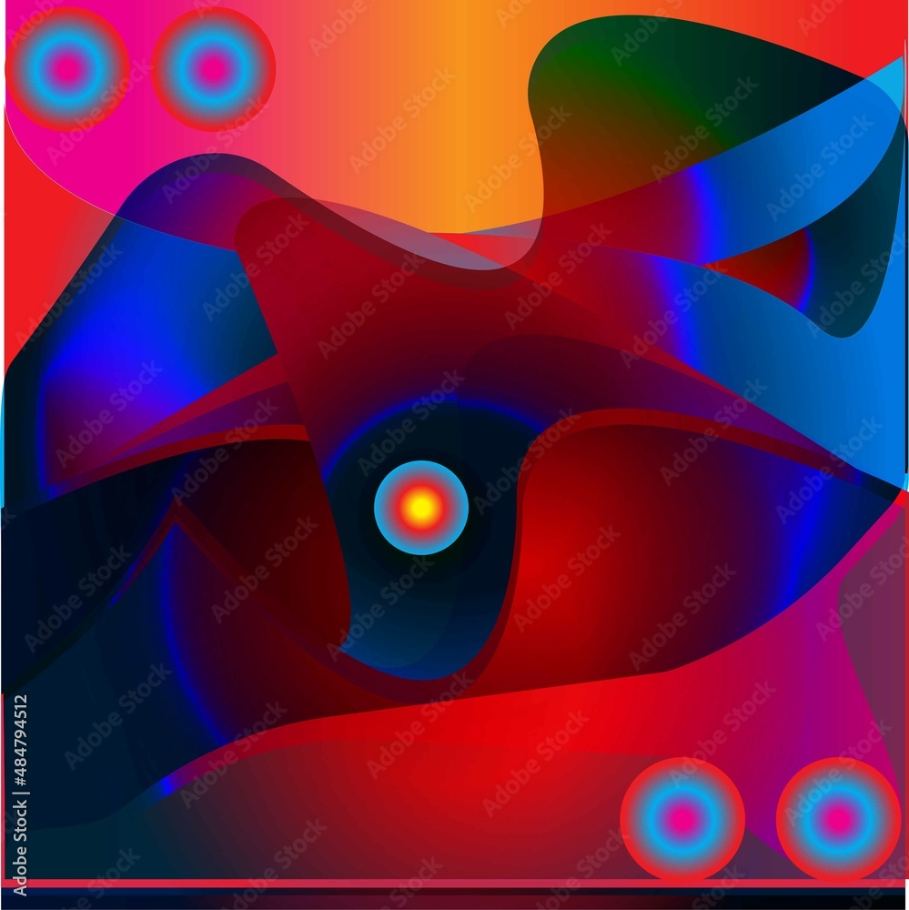 abstract and unique background photo with red and blue color ...