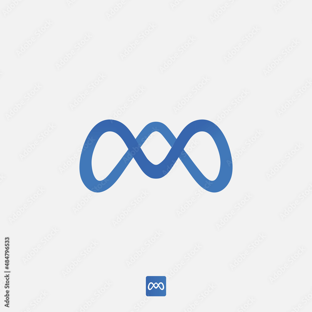 M V round letter logo design template. Letters V and M on white ...