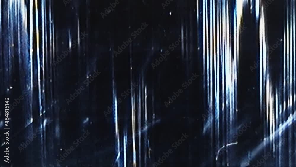 Digital glitch. Distressed overlay. Damaged screen. Blue purple black ...