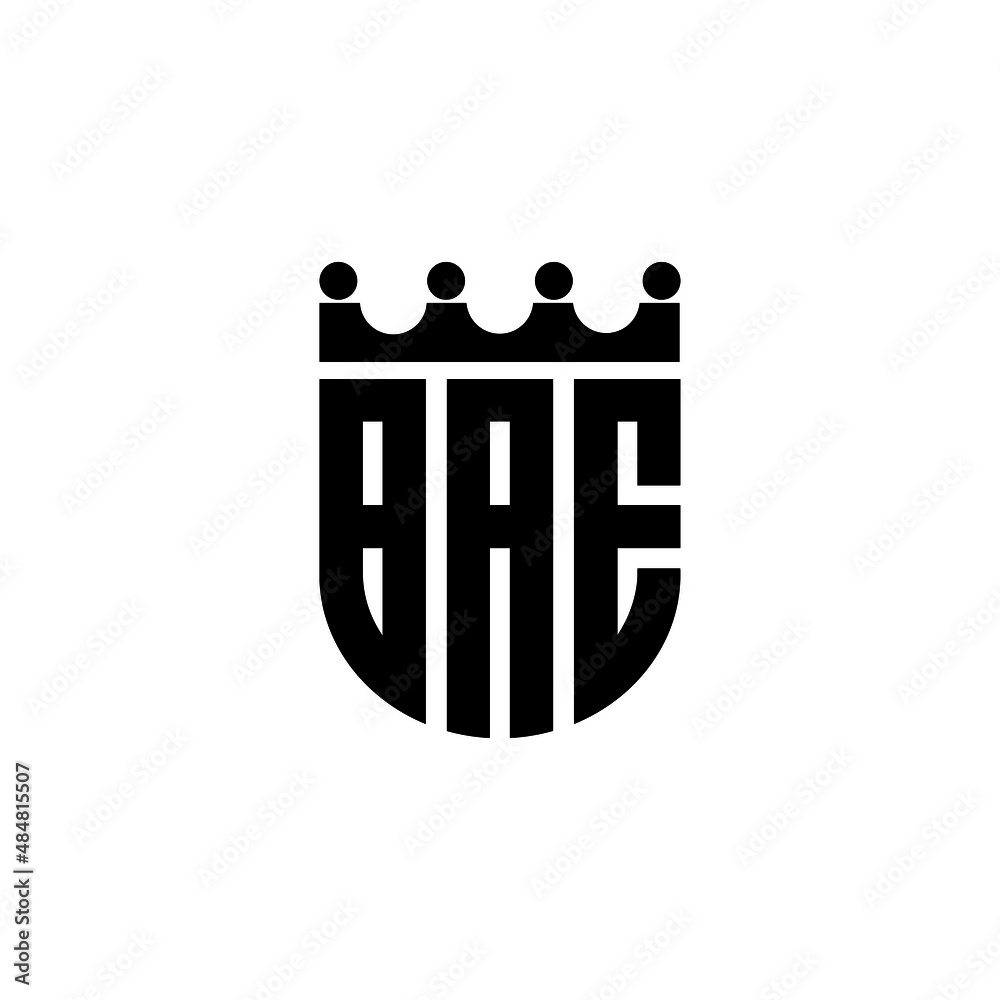 Vettoriale Stock BAE letter logo design with white background in ...