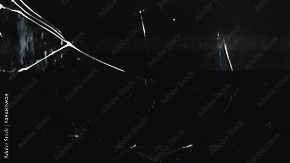 Vidéo Stock Glitch overlay. Broken screen texture. Fractured TV display ...