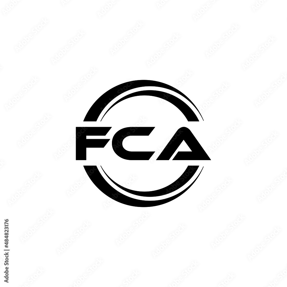 FCA letter logo design with white background in illustrator, vector ...