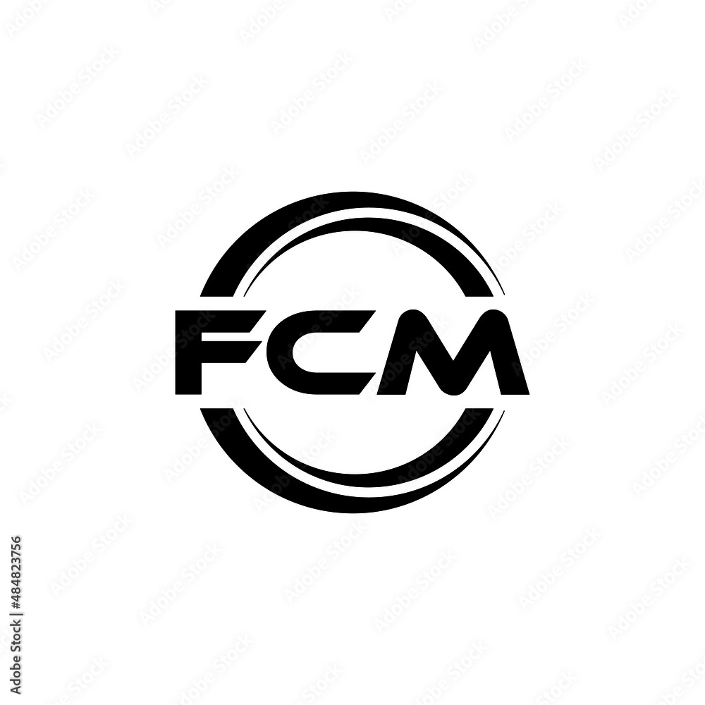 FCM letter logo design with white background in illustrator, vector ...