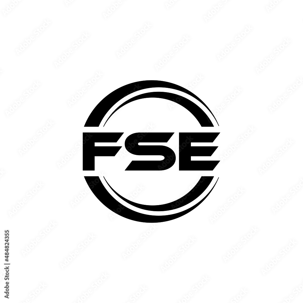 FSE letter logo design with white background in illustrator, vector ...