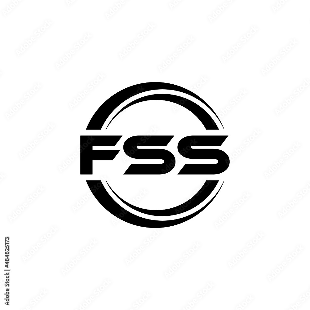 FSS letter logo design with white background in illustrator, vector ...