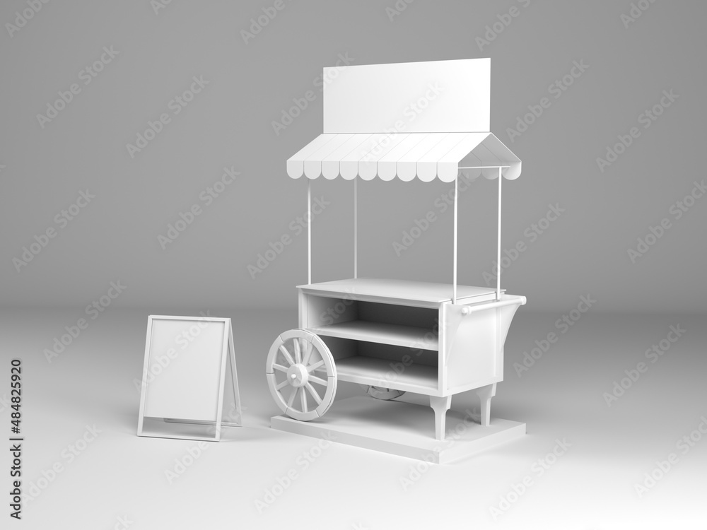fsu free standing unit 3d render mockup Stock Illustration | Adobe Stock