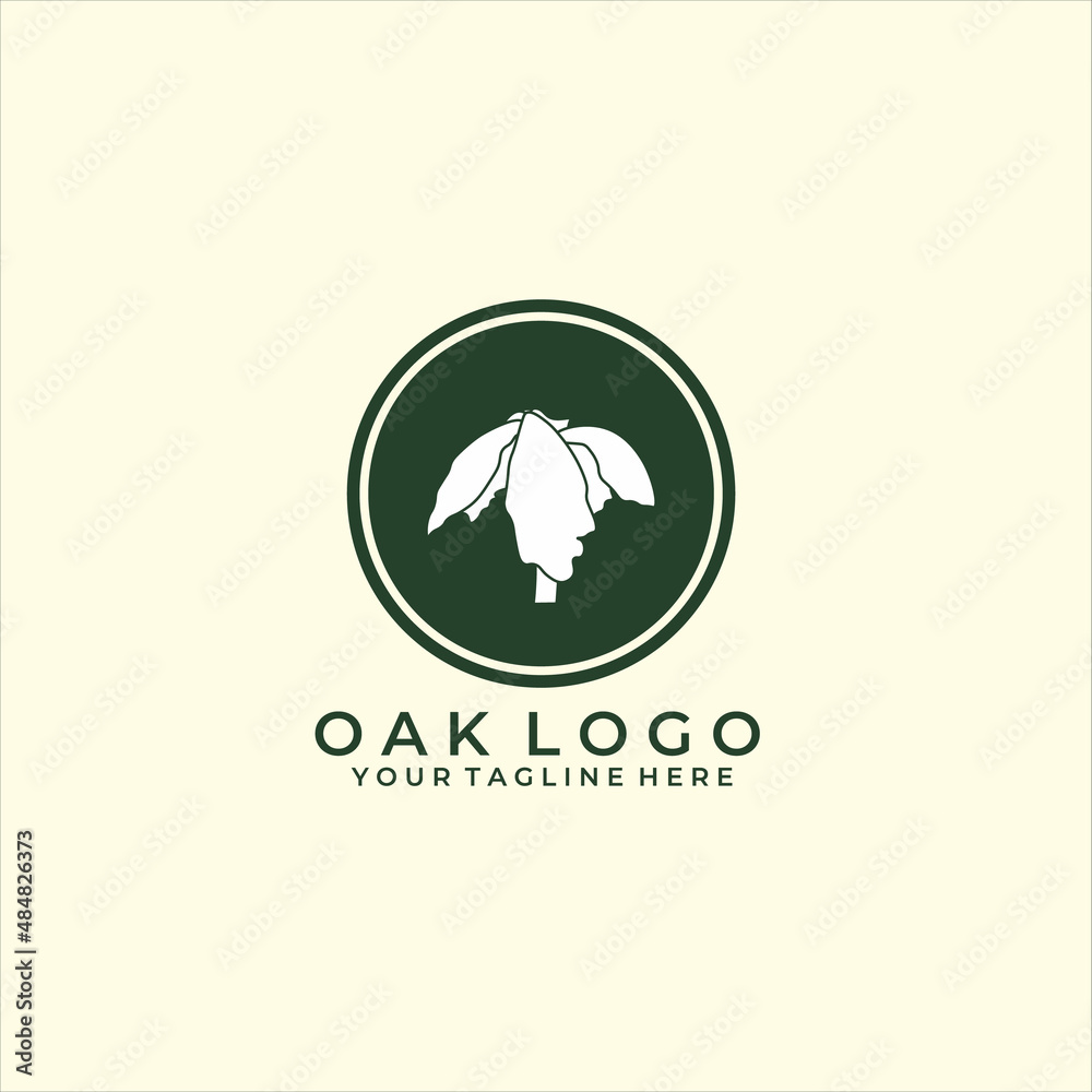 oak, logo, design, illustration, nature, vector, park, spring ...