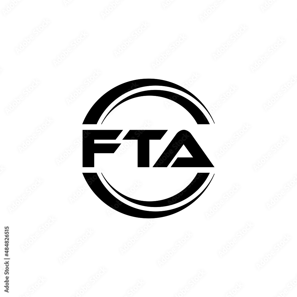 FTA letter logo design with white background in illustrator, vector ...
