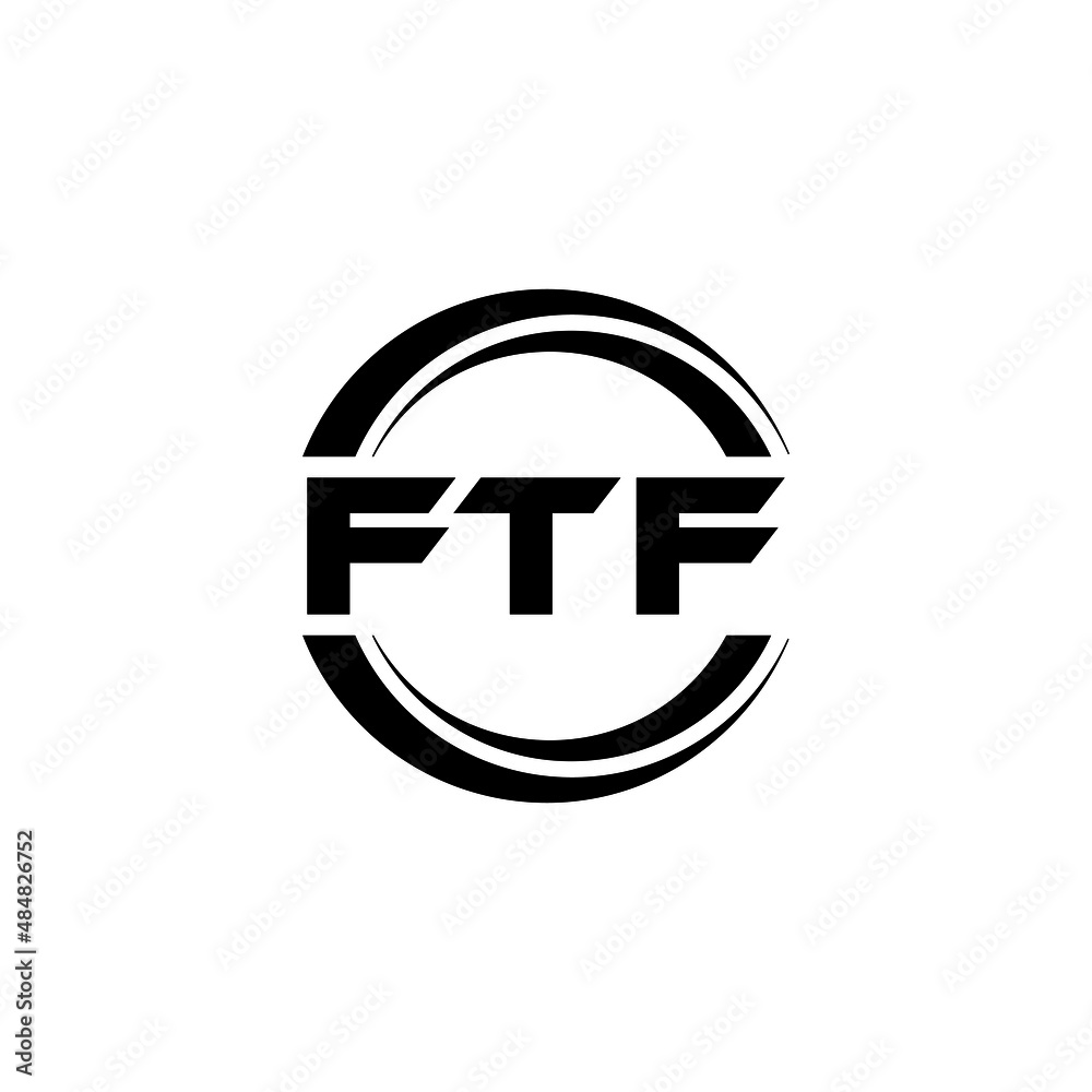 FTF letter logo design with white background in illustrator, vector ...