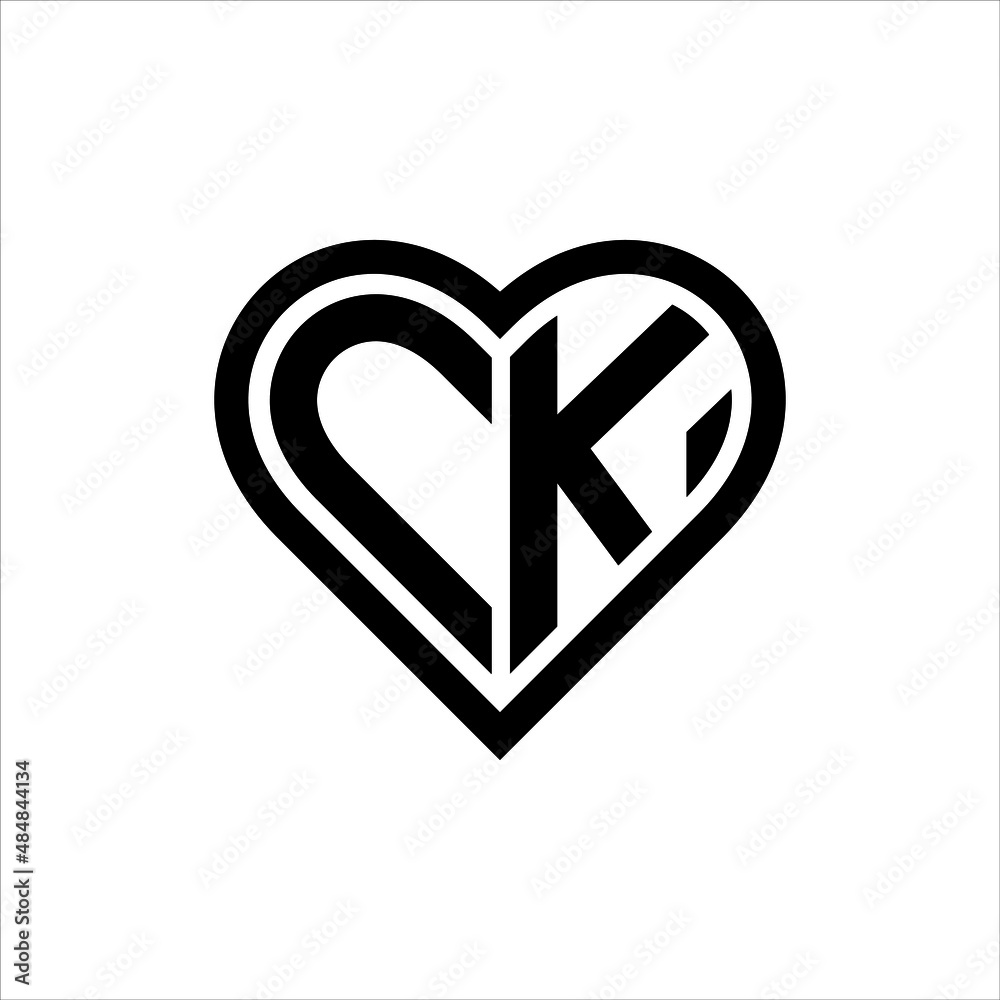 CK Letter logo design emblem vector icon, emblem with white background ...