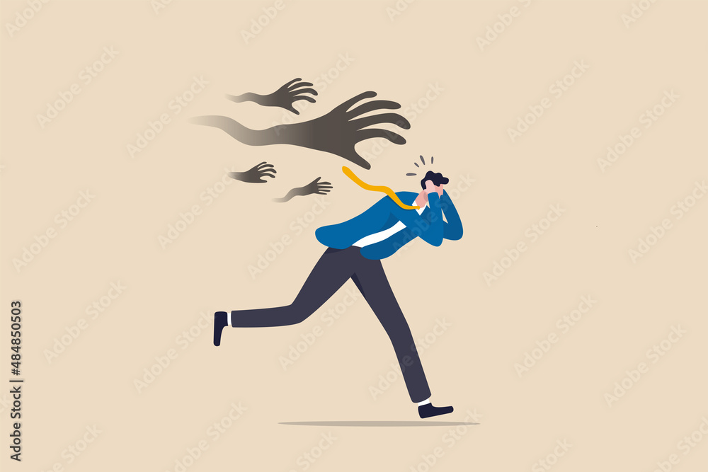People Running From Monster