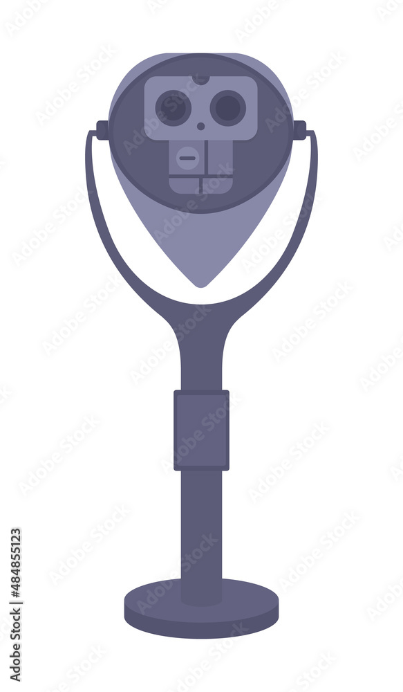 Tower viewer semi flat color vector object. Tourist attraction. Full ...