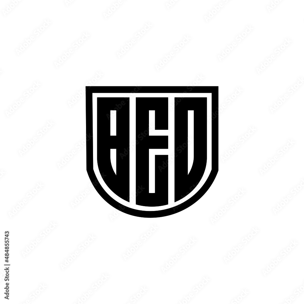 BEO letter logo design with white background in illustrator, vector ...